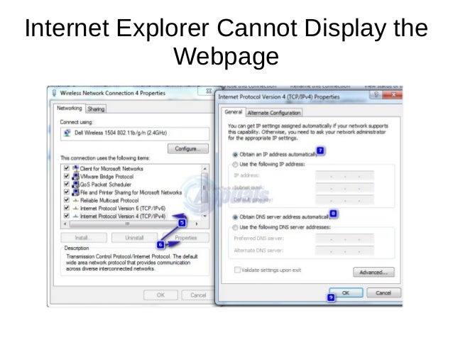Internet Explorer cannot Display the Webpage