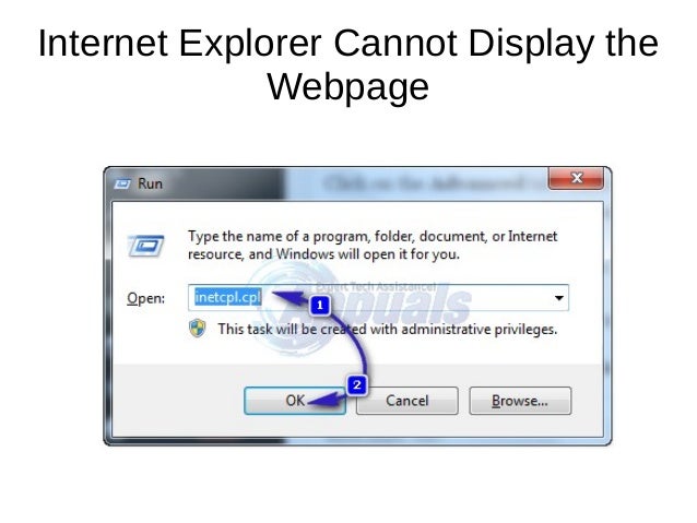 Internet Explorer Cannot Display The Webpage