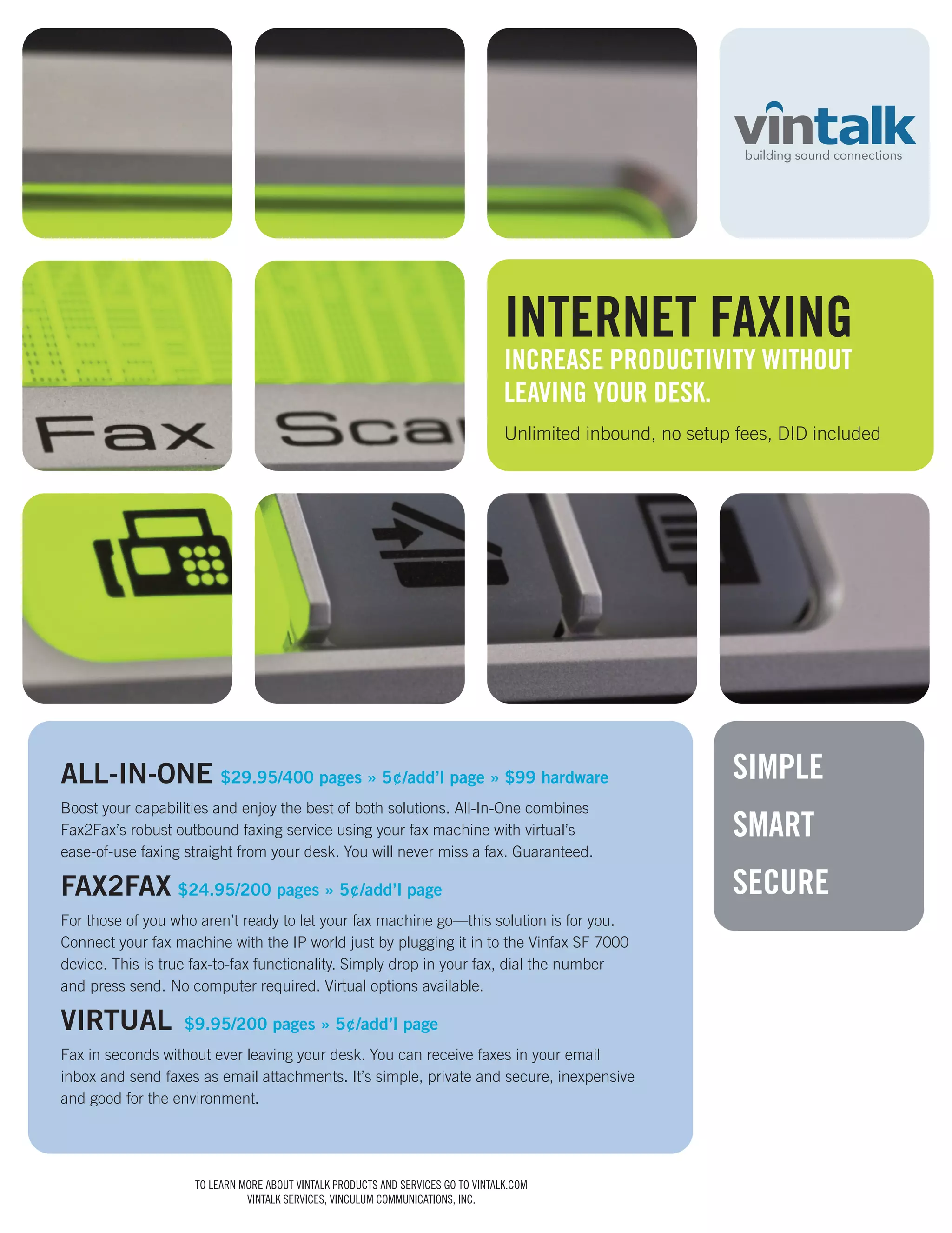 Internet Faxing Pricing Ad 080310 | PDF
