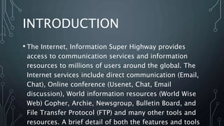 Internet features (2nd topic) | PPT