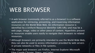 Internet features (2nd topic) | PPT