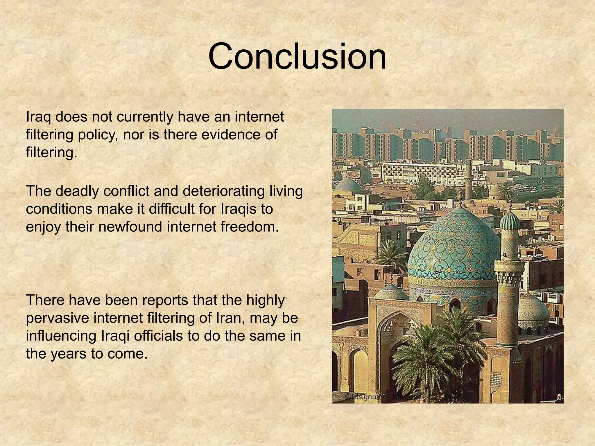 Internet Filtering in Iraq | PPTX