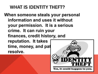 Internet fraud and identity theft | PPT