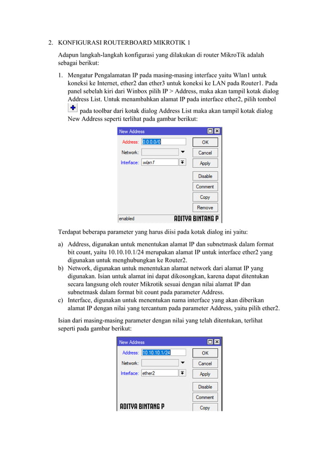 Membuat Internet Gateway dengan MikroTik | PDF