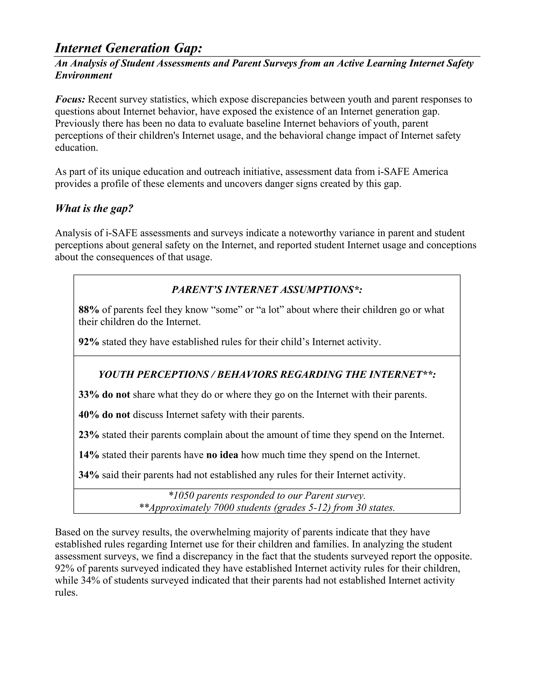 Internet Generation Gap | PDF