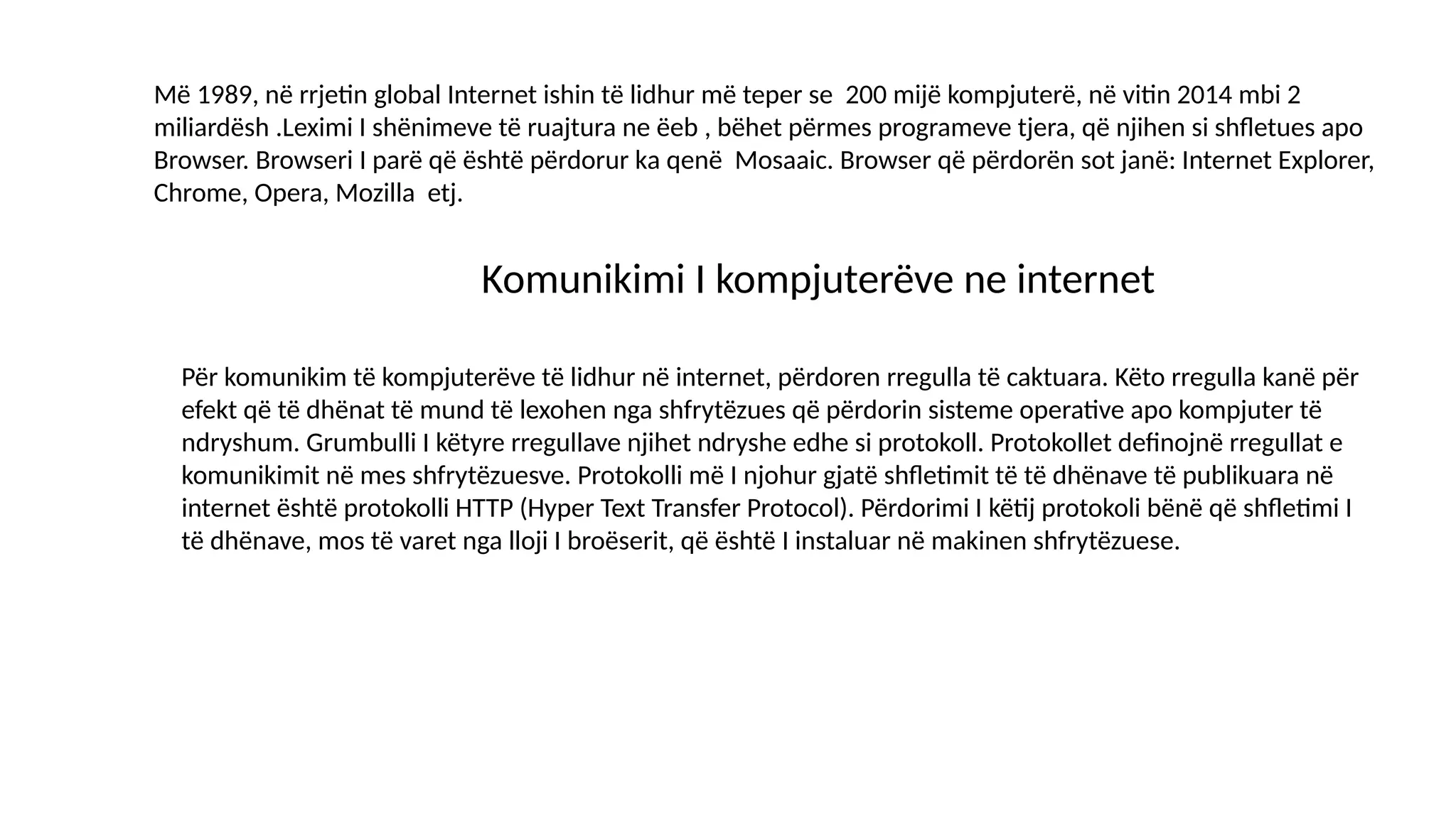 INTERNETI.pptx sherbimet e internetit int | PPTX