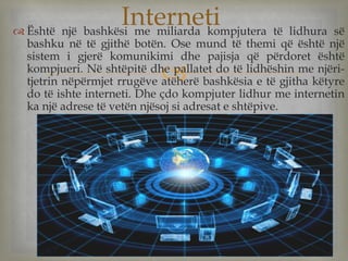 Interneti dhe Web | PPTX