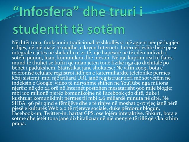 Interneti dhe studentet | PPTX