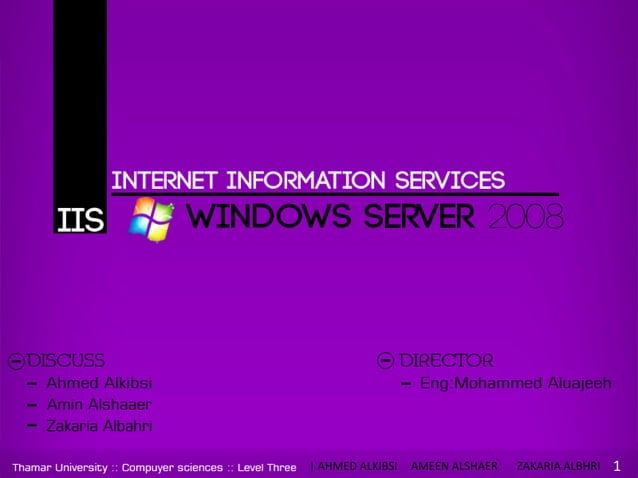 Internet information service ( iis ) مدير خدمة الانترنت | PPT