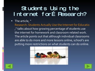Internet In The Classroom | PPT