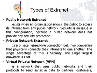 Internet, intranet and extranet | PPTX