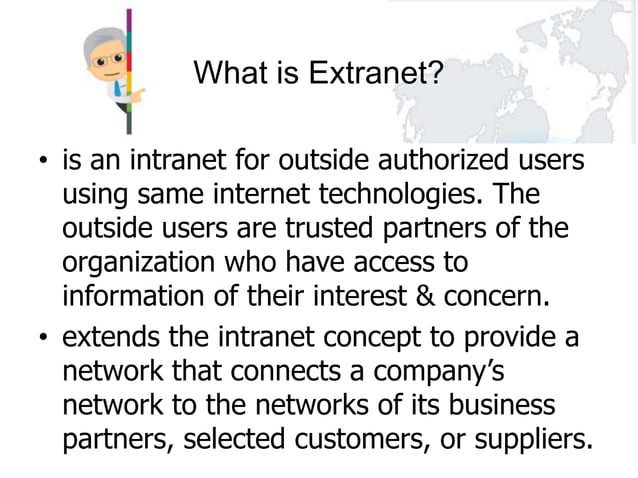 Internet, intranet and extranet | PPTX