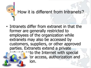 Internet, intranet and extranet | PPTX
