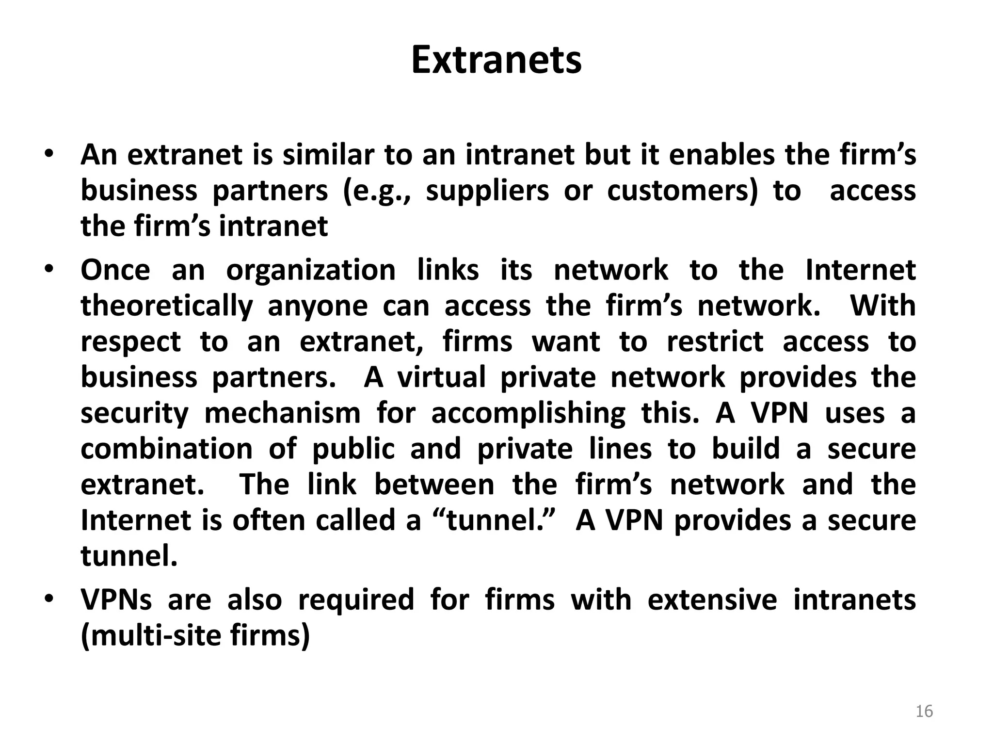 Internet, Intranet and Extranet | PPTX