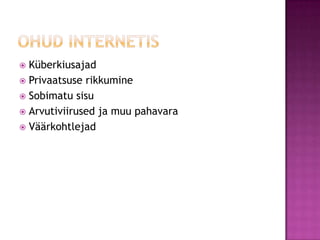 Interneti turvalisus | PPTX