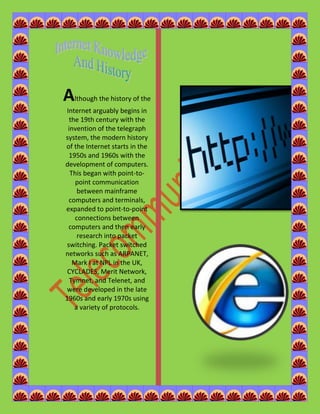 Internet knowledge and history | PDF