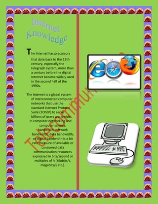 Internet knowledge and history | PDF