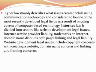 Internet law | PPT