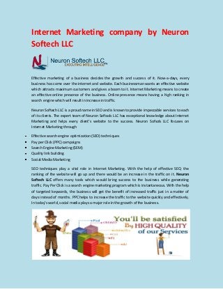 Internet marketing company by neuron softech llc