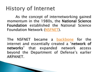 Internet, Meaning, Concept, Types and uses of internet in education.pptx