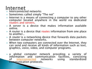 Internet, Meaning, Concept, Types and uses of internet in education.pptx