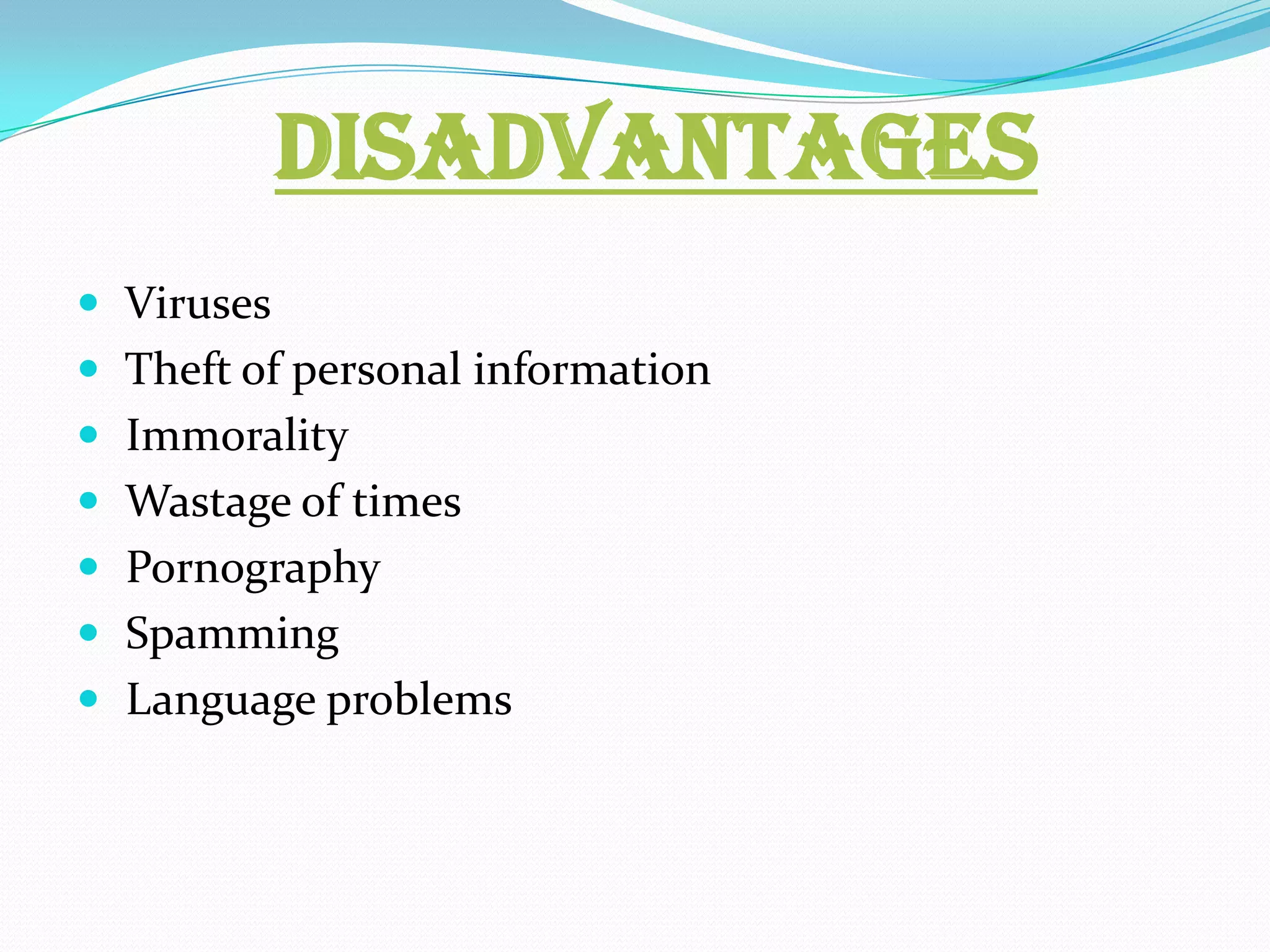 Internet ,merits demerits, features | PPSX