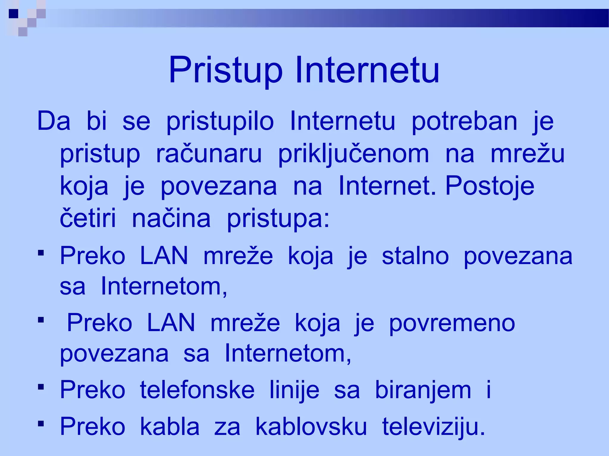 Internet - Nemanja (PMF) | PPT