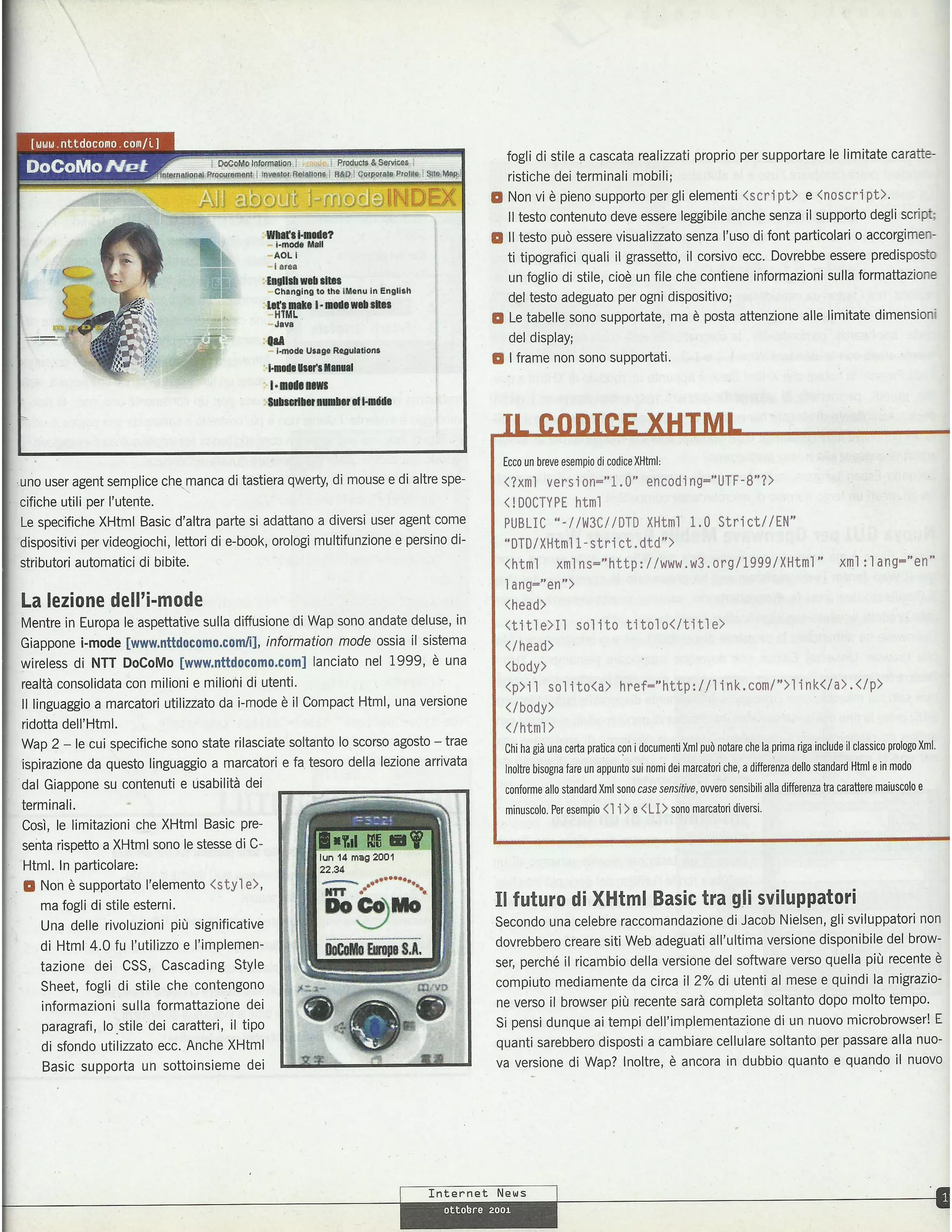 Internet news ottobre 2001 | PDF