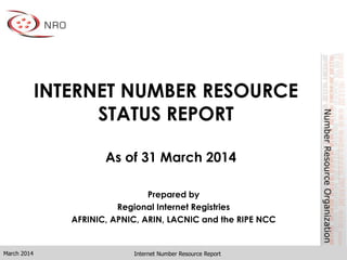 Global Internet Number Resource Status Report | PPTX | Computer Networking | Computing