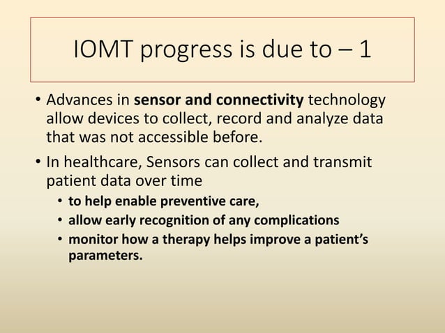 Internet of medical things (IOMT) | PDF | Internet of Things | Internet