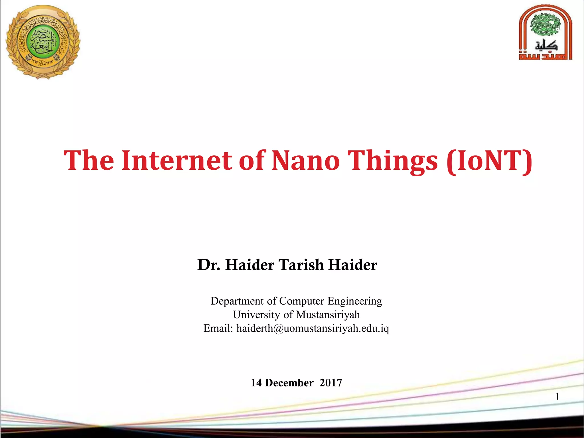 The Internet of Nano Things (IoNT) | PDF