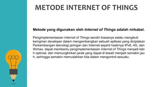 Internet of things | PPTX