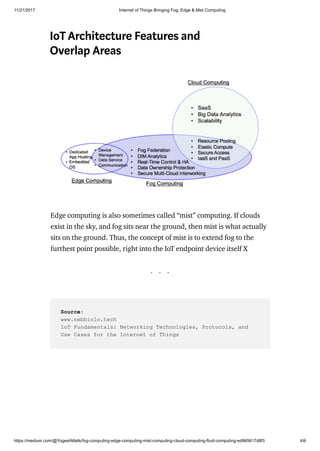 Internet of things bringing fog, edge & mist computing by Yogesh Malik ...