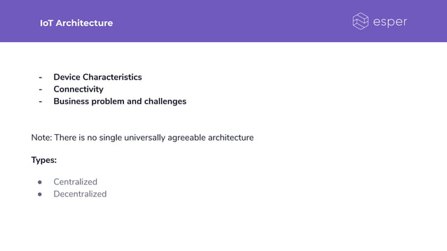Internet of Things - Esper | PPT