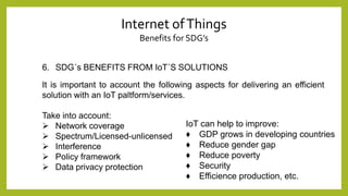 Internet of things Benefits for SDG´s | PPT