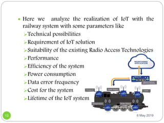 Internet of things for smart railway | PPTX