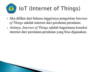Internet of things (io t) | PPTX