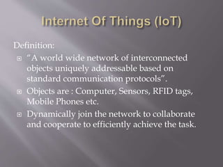 Internet of things (io t) | PPT