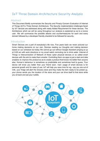 Internet of things (IoT) Architecture Security Analysis | PDF ...