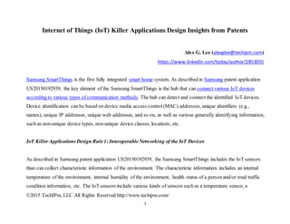 Internet of Things (IoT) Killer Applications Design Insights from Patents | DOCX