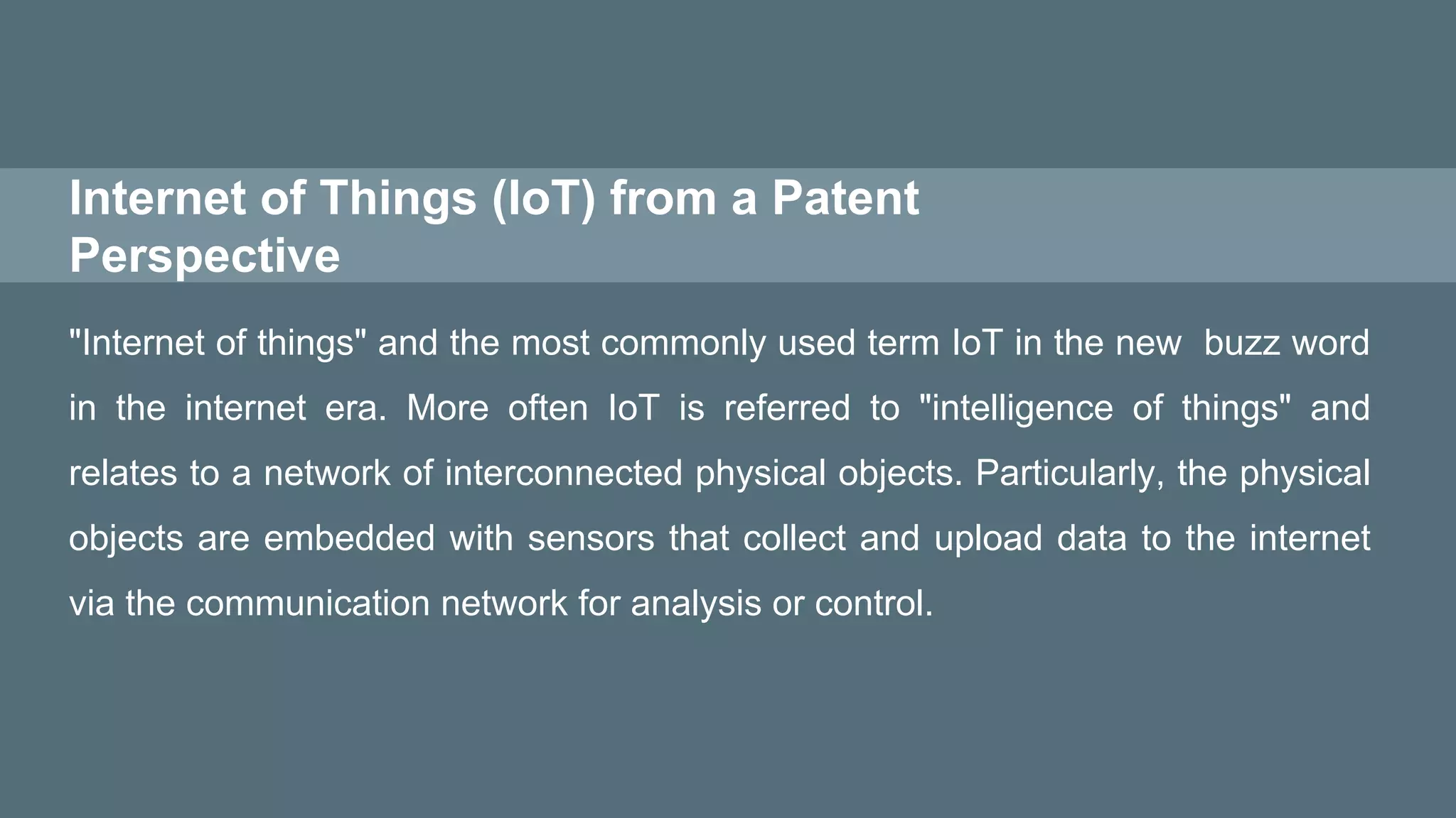 Internet of things (IoT) Patents | Internet of things (IoT) based ...