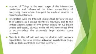Internet of things (IoT) | PPTX