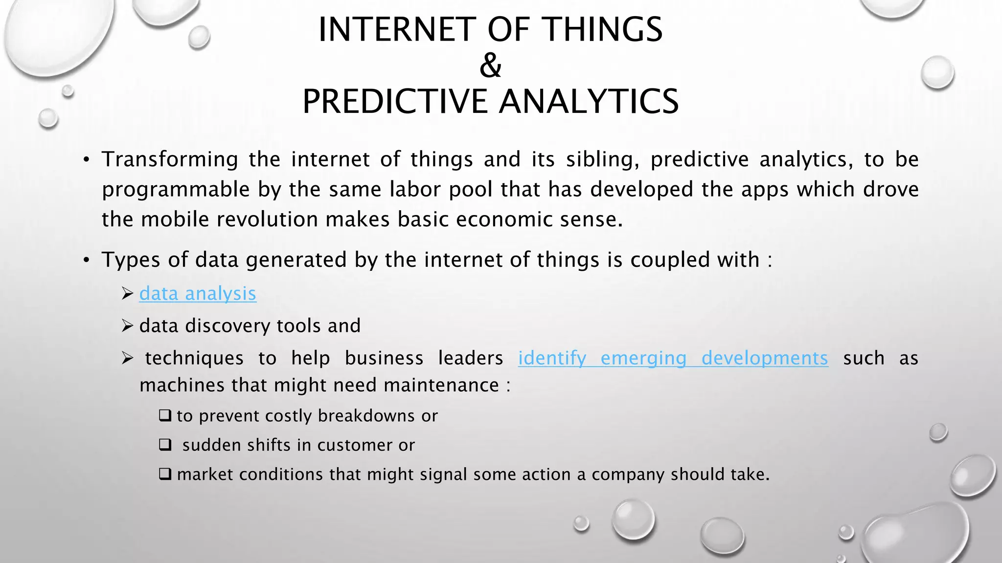 Internet of things & predictive analytics | PPTX