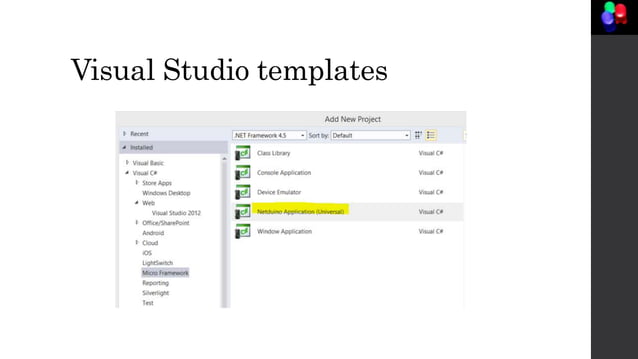 Intro to the Internet of Things using Netduino | PPT