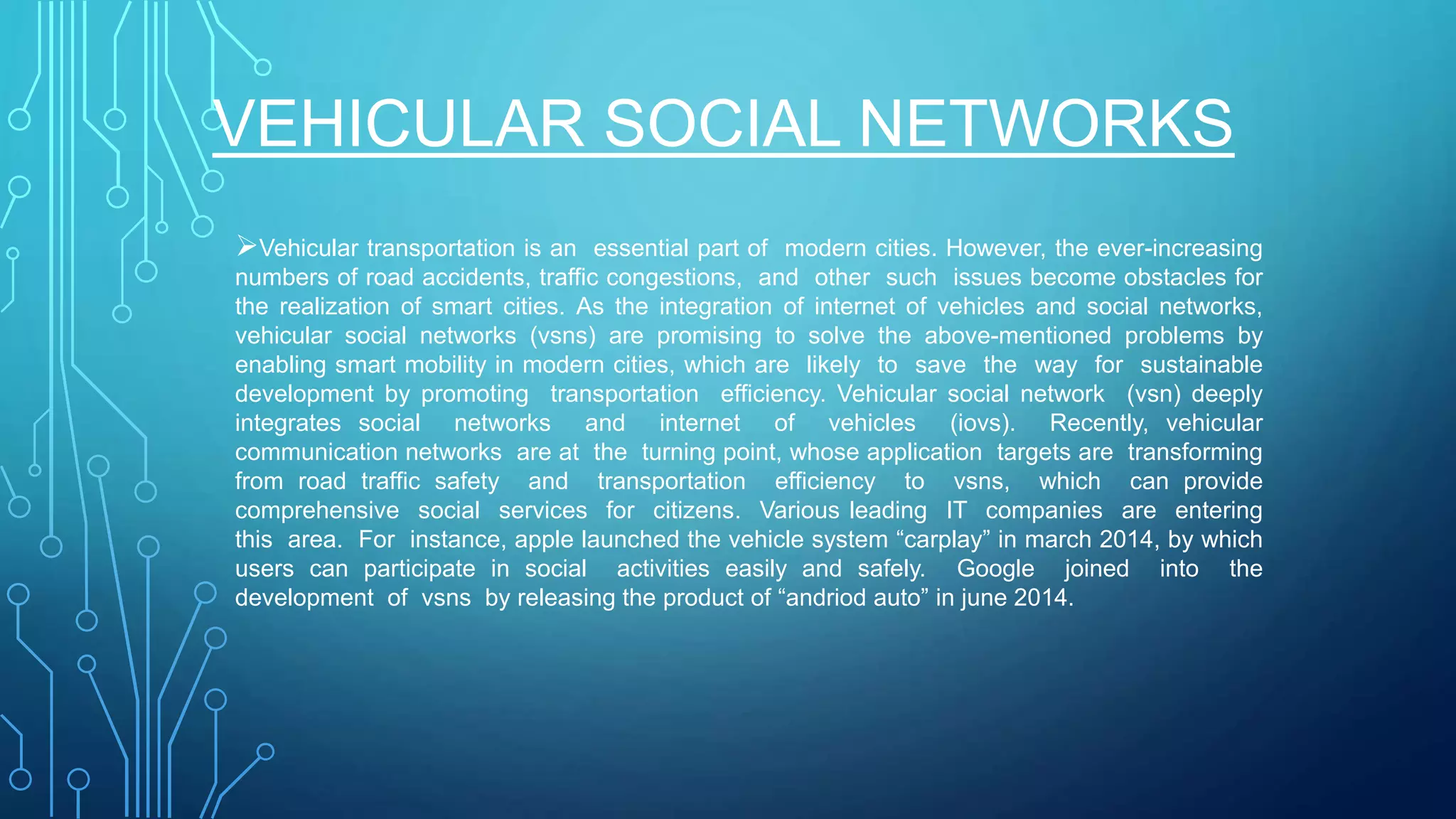 Internet of vehicles, vehicular social networks and cybersecurity | PPT