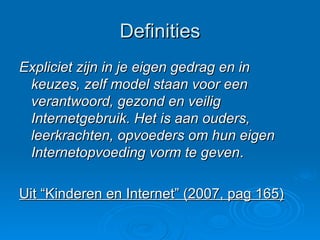Internetopvoeding In De Leefgroep | PPT