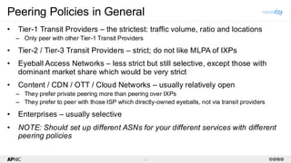 Internet Peering and Transit, Presented by Che-Hoo Cheng at Peering ...