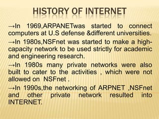 Introduction to Internet | PPT