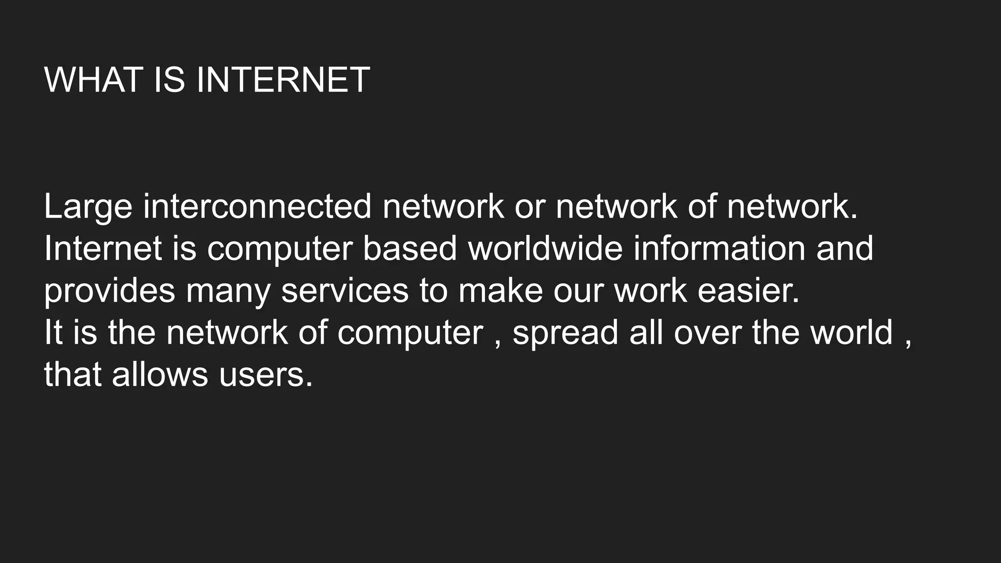 What is internet ? And internet services | PDF