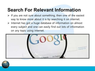 Internet Presentation - Muhammad Tahir Habib | PPT